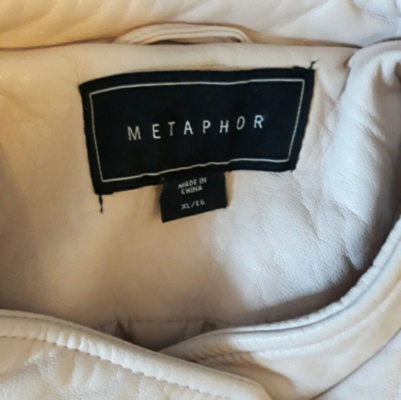 Metaphor | Jackets & Coats | Metaphor Blush Pink Faux Leather Jacket ...